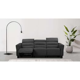 Home Affaire 3-Sitzer &raquo;Carpari, 224cm, manuelle od. elektrische Relaxfunktion in 2 Sitzen&laquo; mit USB-A/C, Kopfteilverstellung, Echtleder, Kunstleder, 