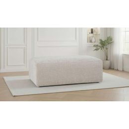 OTTO HOME INOSIGN Polsterhocker »Koa Pouf, Webstoff, Cord, Struktur, Chenille« cream
