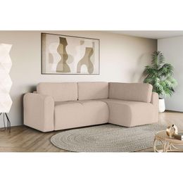 OTTO HOME Ecksofa »Zacharia wahlweise Schlafsofa mit Bettkasten, B/T/H 250/166/86 cm« L-Form mit Wellenunterfederung, Ottomane rechts oder links...