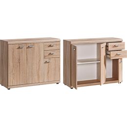 Procontour Sideboard »Sun BESTSELLER!« OTTOs Choice, Höhe 74cm mit variabel verstellbaren Einlegeboden Eichefarben Mit 3 Türen und 2 Schubkästen