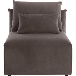 OTTO home Sessel &raquo;N&ouml;re&laquo; Modul - zum Zusammenstellen; in vielen Bezugsqualit&auml;ten und Farben braun Samtoptik (100% Polyester);Struktur (100% 