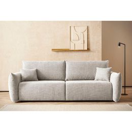 Home Affaire 3-Sitzer »MAVAS Schlafsofa mit Bettkasten« ca.240/108cm (Liegefläche 212/145 cm), Cord, Chenille, Struktur Fog