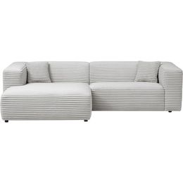 Home Affaire Polsterecke »BAKELS, Ecksofa-Set mit Hocker, L-Form mit Schlaffunktion« Ecksofa-Set (incl. Hocker) im trendigen Megacord hellgrau