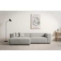 Home Affaire Ecksofa &raquo;BAKELS, L-Form in Cord oder Boucle-Stoff, moderne Couch&laquo; wahlweise Recamiere rechts/links, bequemer Sitzkomfort grau