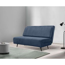 Home Affaire Schlafsofa »Linnea« Daybed mit aufklappbarer Liegefläche, in Webstoff, Veloursstoff, Cord blau