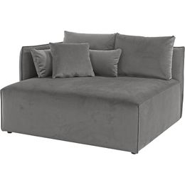 OTTO home Ottomane &raquo;N&ouml;re&laquo; kurzes Lounge-Modul - zum Zusammenstellen, Breite 138 cm, Tiefe 128 cm grau 100% Polyester