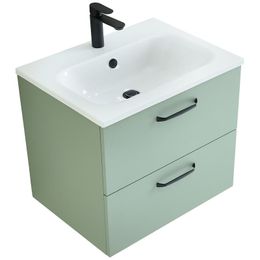 Badm&ouml;bel-Set &raquo;Quickset 500, Waschtischunterschrank mit Mineralmarmorwaschtisch&laquo; 2 Stk. tlg. Spanplatte