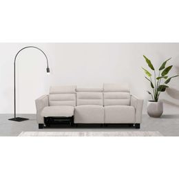 Home Affaire 3-Sitzer &raquo;Carpari, 224cm, manuelle od. elektrische Relaxfunktion in 2 Sitzen&laquo; mit USB-A/C, Kopfteilverstellung, Echtleder, Kunstleder, 