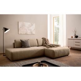 Home Affaire Ecksofa »TORGE, Schlafsofa Cord, Samtvelours u. Strukur fein, Couch in L-Form« Schlaffunktion und Bettkasten, Liegefläche: 210x125 cm,...
