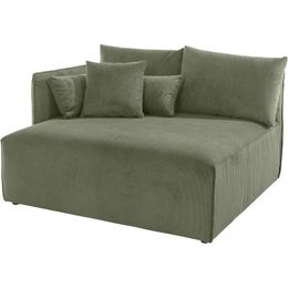 OTTO home Ottomane &raquo;N&ouml;re&laquo; kurzes Lounge-Modul - zum Zusammenstellen, Breite 138 cm, Tiefe 128 cm gr&uuml;n 100% Polyester