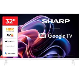 Sharp LED-Fernseher »1T-C32HFx« 80 cm/32 ′′ HD ready Smart-TV weiss Bluetooth