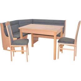 HOFMANN LIVING AND MORE Essgruppe »4tlg. Eckbankgruppe« Spar-Set, 4tlg. Eckbankgruppe, 4 Stk. tlg. Stühle montiert anthrazit + anthrazit +...