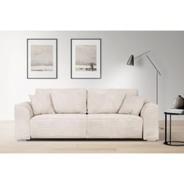 OTTO HOME 3-Sitzer »BEATRICE auch als Schlafsofa mit Bettkasten, B/T/H 250/107/92 cm« wahlweise mit Bettfunktion, incl. 2 Zierkissen,...