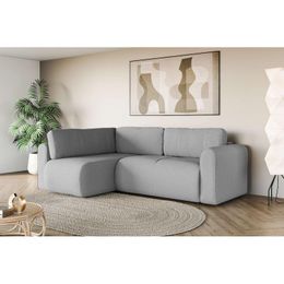 OTTO HOME Ecksofa »Zacharia wahlweise Schlafsofa mit Bettkasten, B/T/H 250/166/86 cm« L-Form mit Wellenunterfederung, Ottomane rechts oder links...