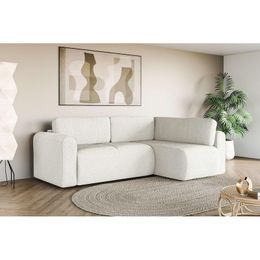 OTTO HOME Ecksofa »Zacharia wahlweise Schlafsofa mit Bettkasten, B/T/H 250/166/86 cm« L-Form mit Wellenunterfederung, Ottomane rechts oder links...