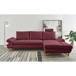 Home Affaire Ecksofa &raquo;City/Giron, L-Form,&laquo; verstellbare Armlehnen mit Rasterfunktion rot 100% PES;Atmungsaktives Gewebe;Easy Clean !;Gramatur 340g/ qm
