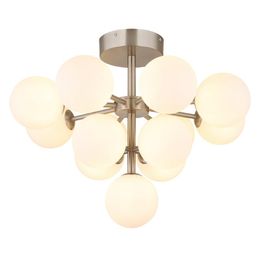 Globo LIGHTING Deckenleuchte »GRAPPY« G9 1 Stk. Deckenlampe Wohnzimmer-Leuchte Schlafzimmer-Leuchte Flur Küche Nickel matt