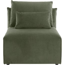 OTTO home Sessel &raquo;N&ouml;re&laquo; Modul - zum Zusammenstellen; in vielen Bezugsqualit&auml;ten und Farben gr&uuml;n Samtoptik (100% Polyester);Struktur (100% 