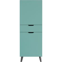 Andas Highboard »Mikkeline« 1 Stk. tlg. Stauraumschrank, B / H: ca. 49 / 140 cm Dusk Blue Melamin