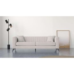Home Affaire 4-Sitzer &raquo;MATTHEW elegantes Designsofa, Ma&szlig;e B/T/H: 231/86/74 cm&laquo; XXL, Steppung im R&uuml;cken, lose Sitzkissen, incl 2. Zierkissen beige 100%