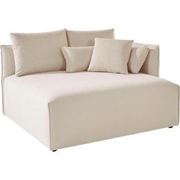 OTTO home Ottomane &raquo;N&ouml;re&laquo; kurzes Lounge-Modul - zum Zusammenstellen, Breite 138 cm, Tiefe 128 cm beige 60% Baumwolle/40% Leinen