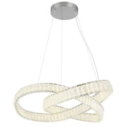 Globo LIGHTING H&auml;ngeleuchte &raquo;MUCKY&laquo; LED-Modul 1 Stk. warmwei&szlig; - kaltwei&szlig; H&auml;ngelampe Esszimmer-Leuchte Esstischleuchte Wohnzimmer verchromt