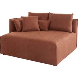 OTTO home Ottomane &raquo;N&ouml;re&laquo; kurzes Lounge-Modul - zum Zusammenstellen, Breite 138 cm, Tiefe 128 cm braun 100% Polyester