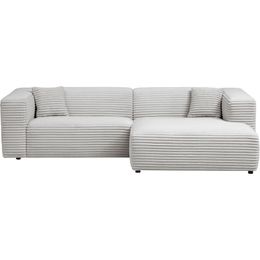 Home Affaire Polsterecke »BAKELS, Ecksofa-Set mit Hocker, L-Form mit Schlaffunktion« Ecksofa-Set (incl. Hocker) im trendigen Megacord hellgrau