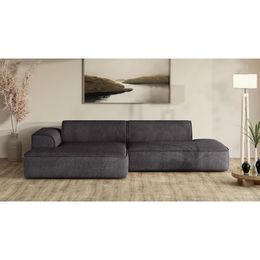 exxpo - SOFA FASHION Ecksofa »Billund modernes Designsofa, bequem und elegant, Breite 294cm, L-Form« blue graphite