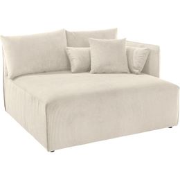 OTTO home Ottomane &raquo;N&ouml;re&laquo; kurzes Lounge-Modul - zum Zusammenstellen, Breite 138 cm, Tiefe 128 cm beige 100% Polyester