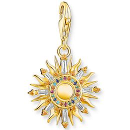 Thomas Sabo Charm-Einhänger »Sonne« mit Glas-Keramik Stein gelbgoldfarben-mehrfarbig + mehrfarbig Vergoldeter Charm-Anhänger mit Sonnenmotiv
