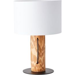 Brilliant Tischleuchte &raquo;Jimena&laquo; E27 1 Stk. 43 cm H&ouml;he, &Oslash; 30 cm, E27, Holz/Textil, kiefer gebeizt/wei&szlig; holzfarben