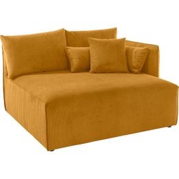 OTTO home Ottomane &raquo;N&ouml;re&laquo; kurzes Lounge-Modul - zum Zusammenstellen, Breite 138 cm, Tiefe 128 cm gelb 100% Polyester