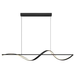 Globo LIGHTING LED Pendelleuchte &raquo;VIOLINO&laquo; LED-Modul Warmwei&szlig; H&auml;ngelampe/H&auml;ngeleuchte/Wohnzimmer/Esstisch/elegant schwarz