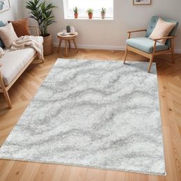 LIVABLISS Hochflor-Teppich »GENOVA« rechteckig 37 mm Höhe grau Obermaterial: 100% Polyester B : 160 cm 1 Stk.
