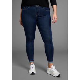 Only CARMAKOMA Skinny-fit-Jeans »CARTHUNDER PUSH UP REG SK JNS« Medium Blue Denim 42 - Länge 32 Länge 32 42 Skinny-Fit-Jeans mit normaler Leibhöhe