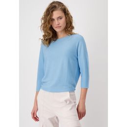 monari Rundhalspullover mit Strukturmuster spring water 42 42 Sch&ouml;ner Basic Pullover mit Strukturmuster von monari