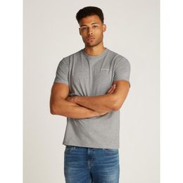 Tommy Jeans T-Shirt &raquo;TJM SLIM LINEAR CHEST SS TEE EXT&laquo; mit Logodruck Grey XL XL Basic T-Shirt von Tommy Jeans
