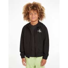 Calvin Klein Jeans Blouson »MONOLOGO ESSENTIAL JACKET« mit Kapuze Kinder bis 16 Jahre Ck Black 6 (116) 6 (116) Blouson von Calvin Klein Kids für...