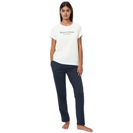 Marc O'Polo MARC O'POLO Unterziehshirt »Mix & Match Cotton-Woven« mit Logoprint auf der Brust 152/white cotton L (40) L (40) Damen-Homewear von Marc O'Polo
