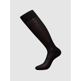 zd ZERO DEFECTS Kniestr&uuml;mpfe 'Mercerized cotton knee socks' Herren Gr&ouml;&szlig;e 19/55 schwarz