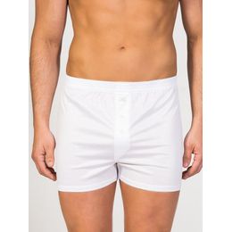 Zd Zero Defects Boxer shorts 'Button Boxer Mercerized Cotton' male White size M