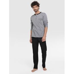 zd ZERO DEFECTS Pyjama lang Herren Gr&ouml;&szlig;e M schwarz