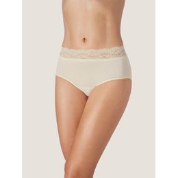 zd ZERO DEFECTS Panty 'Atenea lace high waist panty soy fiber ' Damen Größe S naturweiß