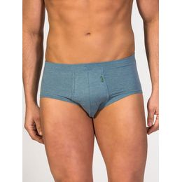 Zd Zero Defects Panty 'Saturno Soya fly Front Brief' male Blue size 3XL