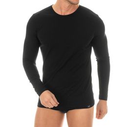 Zd Zero Defects Undershirt 'Long-Sleeved T-Shirt Egyptian Cotton' male Black size S/M
