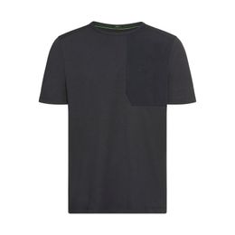 BOSS Green T-Shirt »Tee PKT Glamping« mit Materialmix Dark Blue402 S S Kurzarm für angenehme Bewegungsfreiheit
