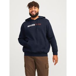 Jack & Jones PlusSize Jack & Jones Plussize Herren Jack & Jones PlusSize Hoodie &raquo;JJECORP LOGO SWEAT HOOD PLAY NOOS PLS&laquo; blau 6XL