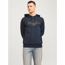 Jack & Jones JACK & JONES Kapuzensweatshirt »JJFERRIS SWEAT HOOD« Navy Blazer Print:BIG XS XS Sweater von Jack & Jones