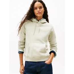 Tommy Jeans Damen Kapuzensweatshirt &raquo;TJW REG LINEAR HOODIE EXT&laquo; gr&uuml;n M (38)